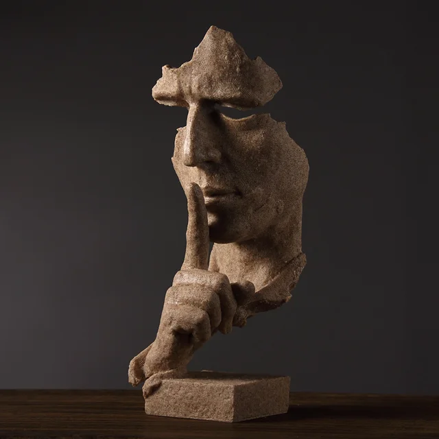Sculpture Statue, Silence est D'or Abstrait Artisanat Creative Bureau ...