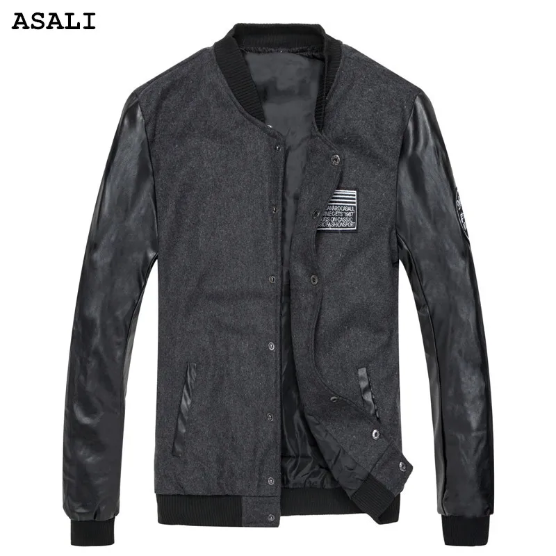 ASALI Mens 2017 winter Autumn Casual Solid Outwear Slim Fit Brand ...