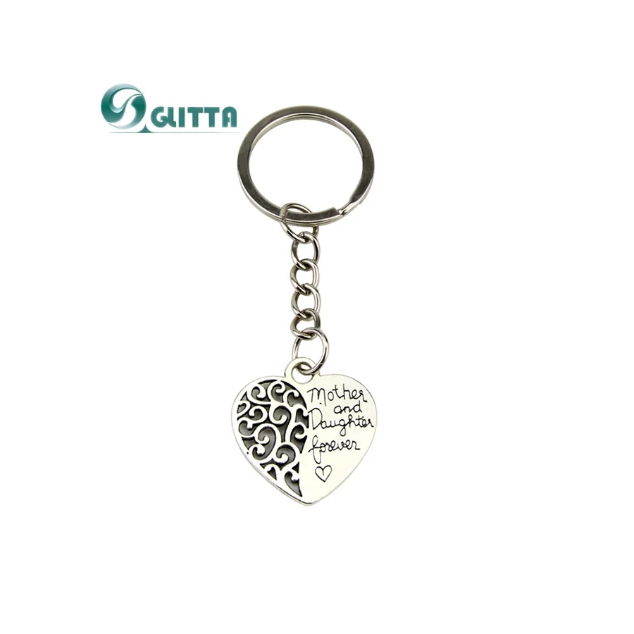 Hot Sell Mother and Daughter Forever Hollow Heart Key Ring Mother's Day ...