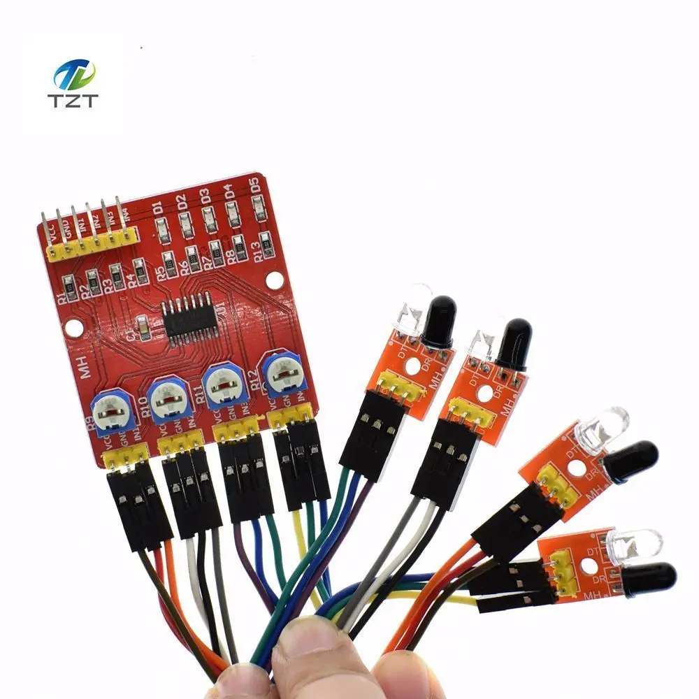 F233-01 Four-way infrared tracing / 4 channel tracking module ...