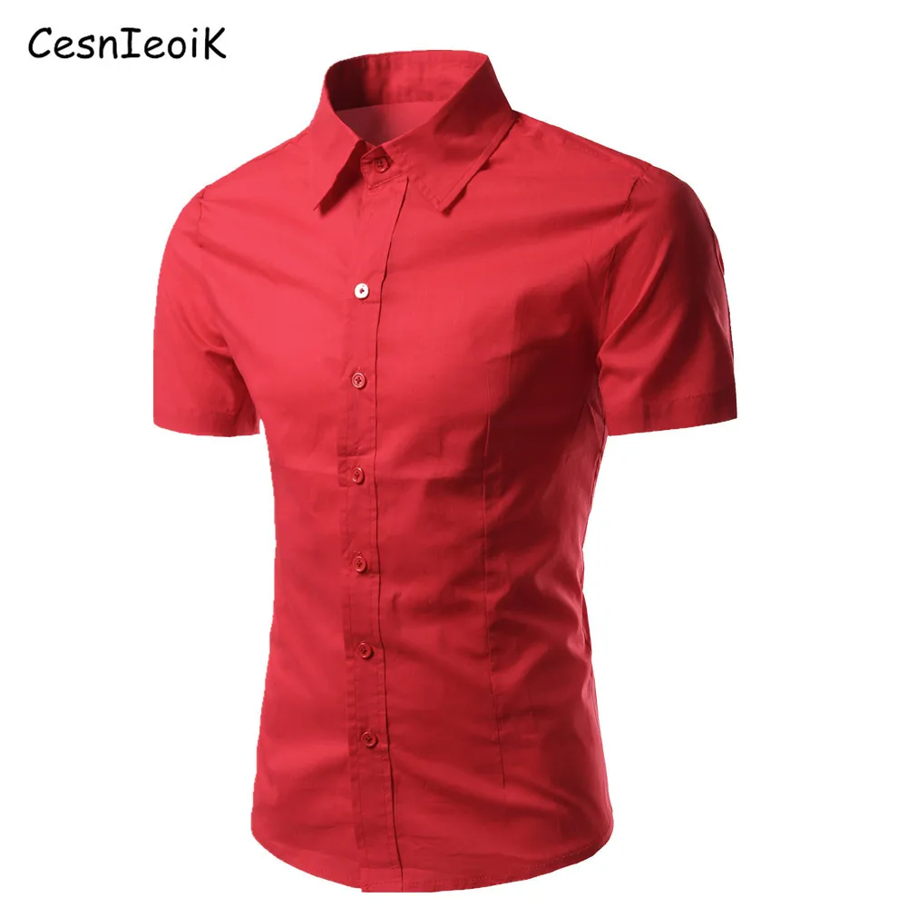 Summer Multifunction Shirts Men New Business Casual Solid Color Shirt