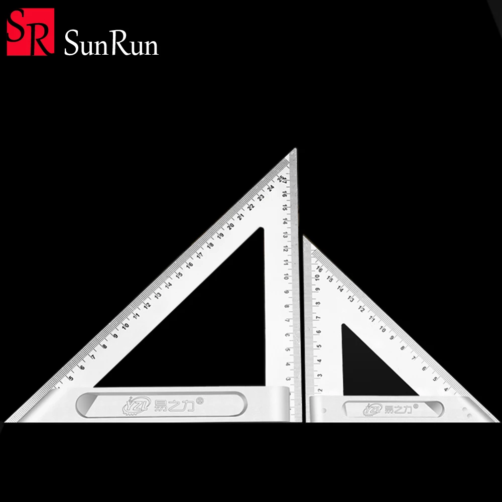 150mm/200mm length Triangle Ruler 45 Degree Aluminum alloy Triangular ...