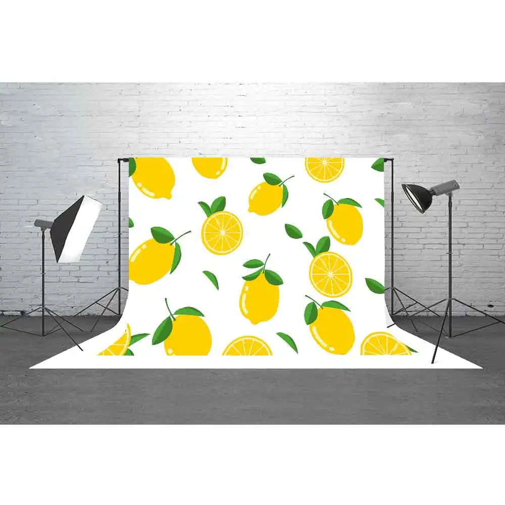 MTMETY Fruit World Backdrop Lemon Vinyl Photography Background for ...