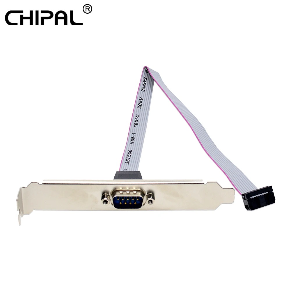 CHIPAL For Motherboard 9 Pin Female to RS232 DB9 Pin Com Port Ribbon ...
