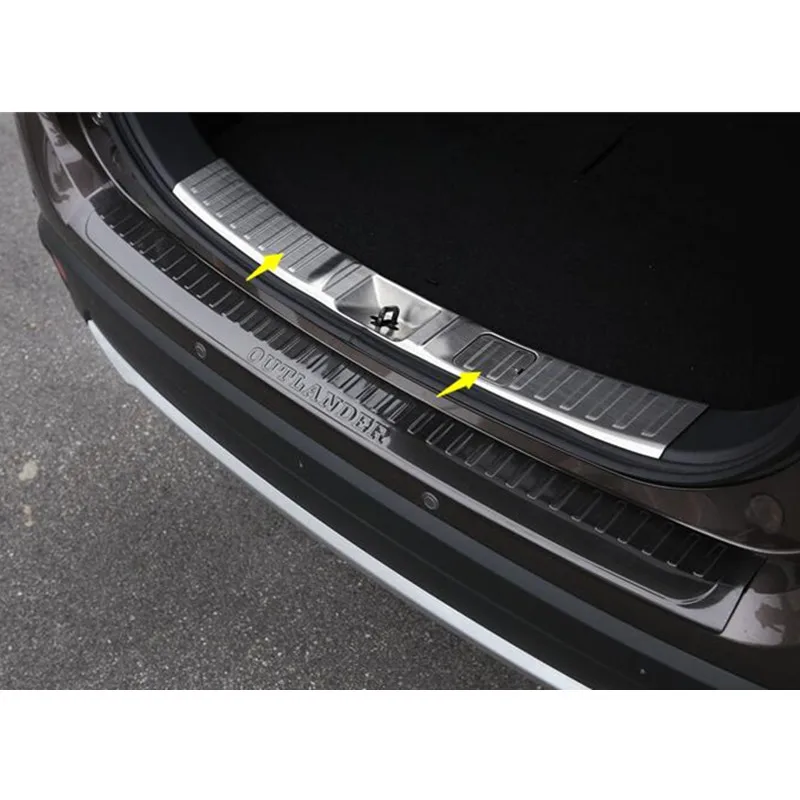 Stainless Steel Inner Rear Bumper Protector Sill Trunk Tread Plate Trim ...