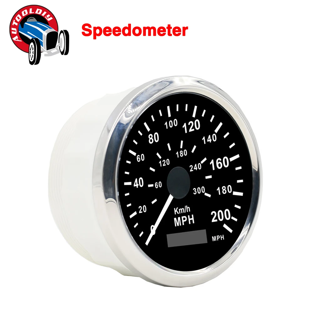 85mm GPS Speedometer 0 300KMH 0 200MPH Stainless Waterproof Gauge Auto ...