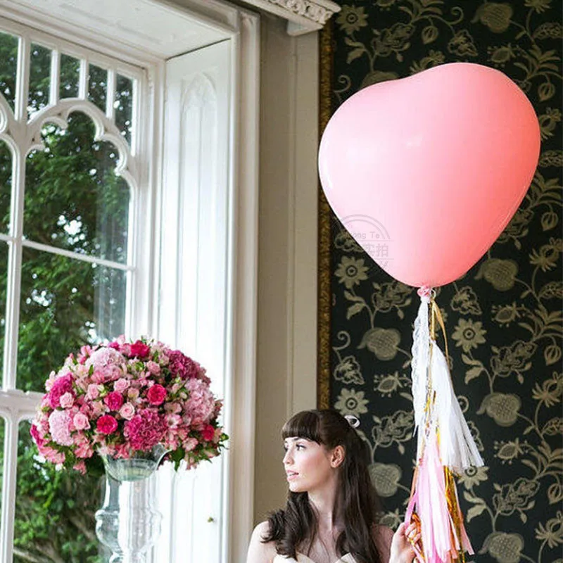 36 inch Heart shape Latex balloons Super Large Birthday Wedding Party ...