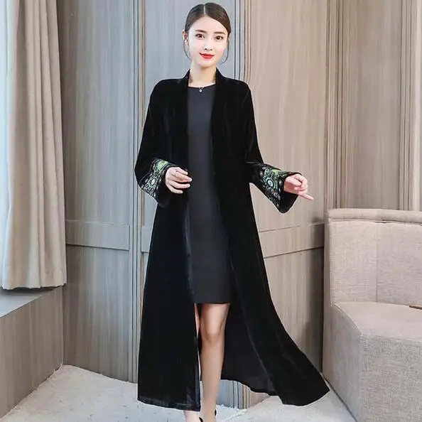 Rebeca elegante vestido de terciopelo 2019 Vintage bordado con cuentas ...