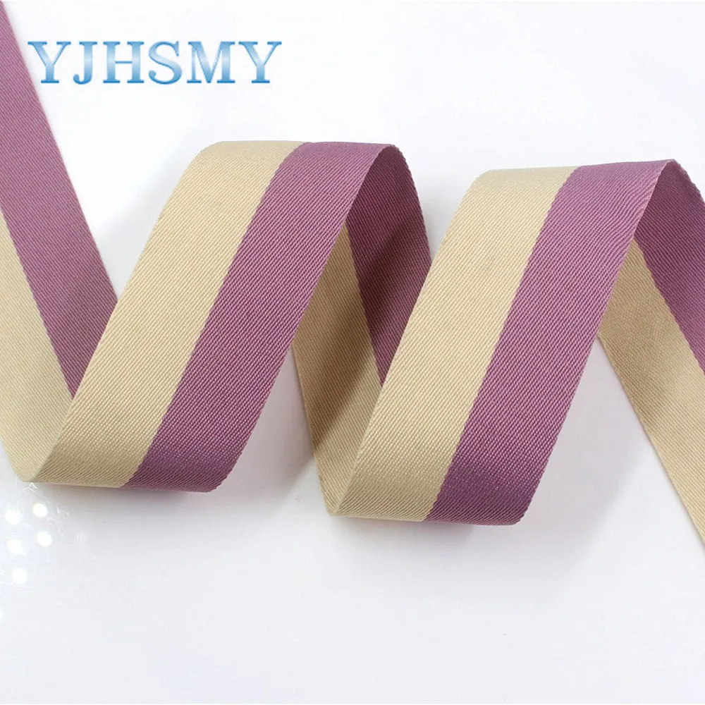 YJHSMY I 181103 133,10yards/lot,38mm Double sided two color striped ...