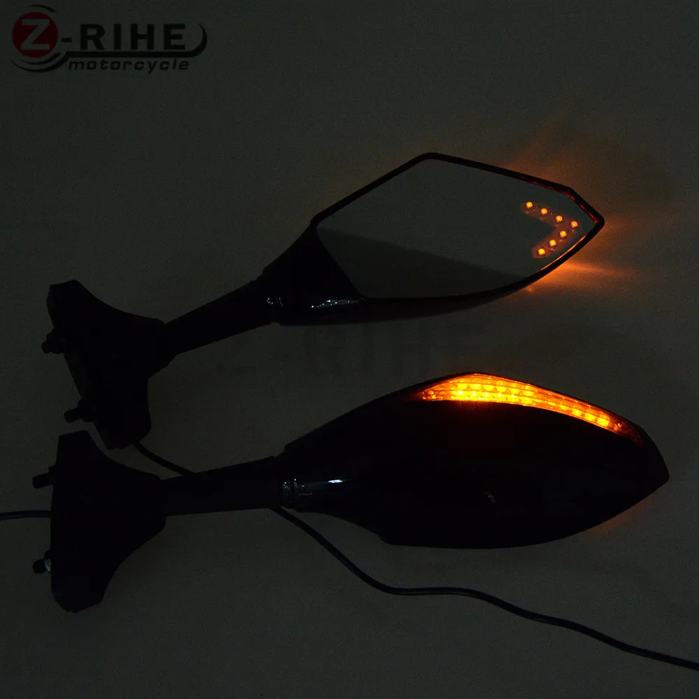 For Motorcycle Rearview Mirrors Turn Signals Led Lights For Yamaha Yzf