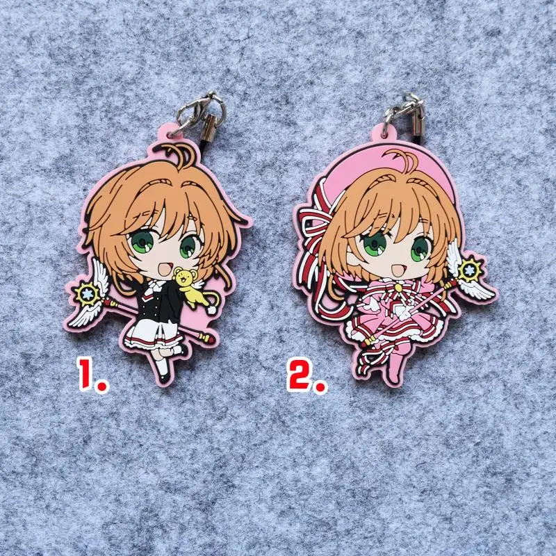 CARDCAPTOR SAKURA CLEAR CARD Anime CARDCAPTOR SAKURA Rubber Keychain ...
