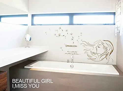 Beauty Shower Wall Removable Wall Stickers For Bathroom Art Decor Vinyl ...
