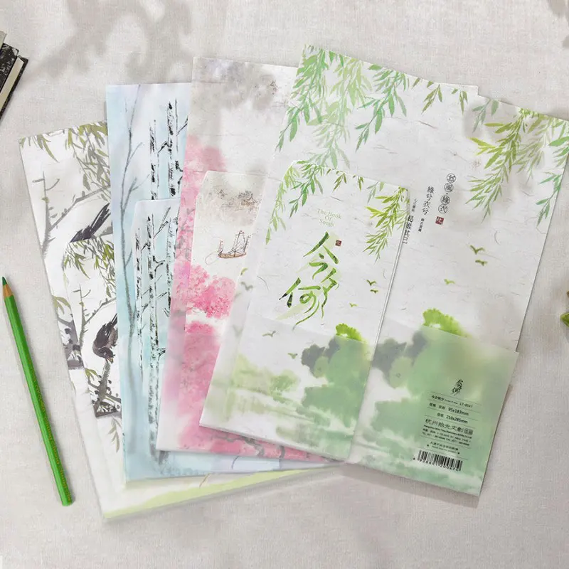 Classical Chinese style 24 sheet letter paper+12 pcs envelopes cute ...