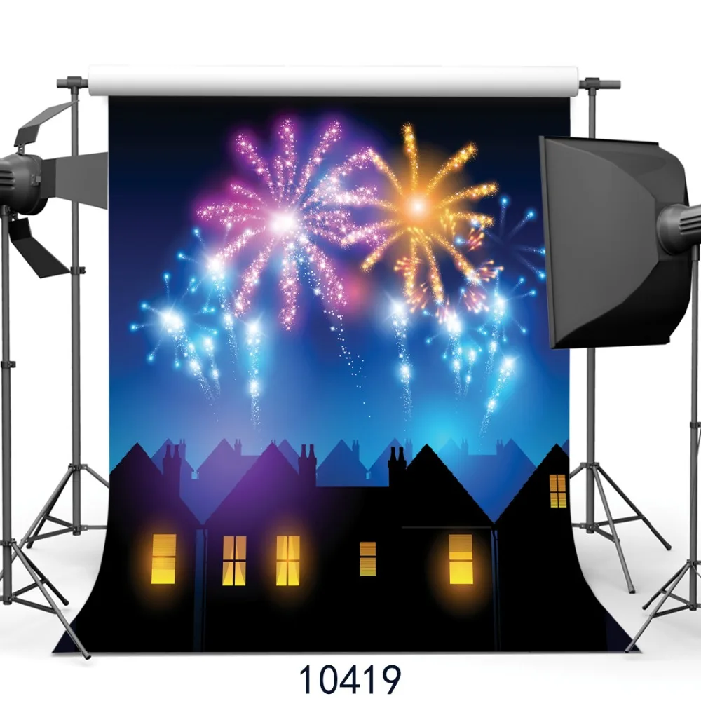 New Year Night Fireworks Photography Background 3x3m Photography-studio ...