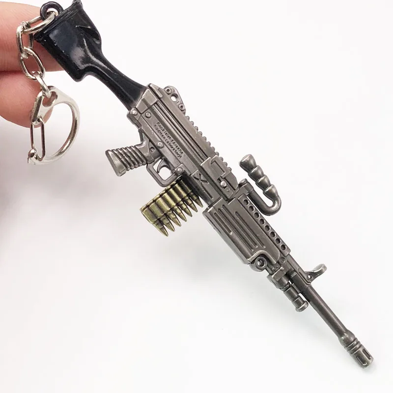 12cm PUBG Game 5.56mm Bullet M249 Keychain Main Weapon Key Chain ...