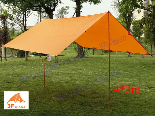 3F UL Gear 4*3m 210T with pu coating outdoor large tarp shelter high ...