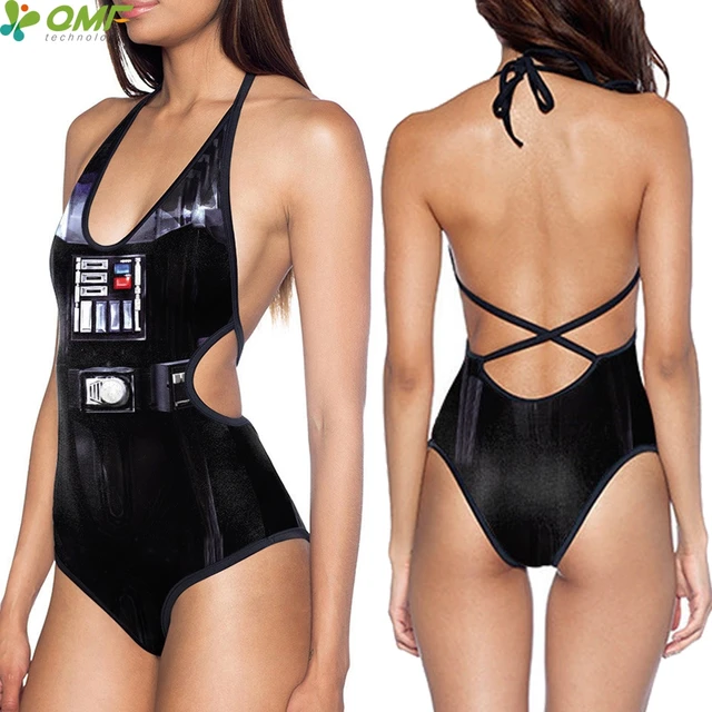 Darth Vader Monokinis Beach Surfing Wear Halter Bandage Sport Suits Star Wars Cosplay Swimwear