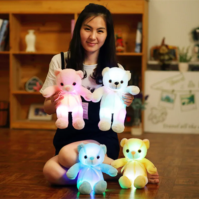 Teddy Bear Cartoon Luminous Colorful LED Light Doll – Kawaii Store ...