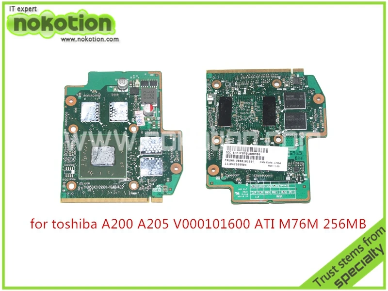 graphics card for toshiba satellite A200 A205 A215 V000101600 ATI HD ...