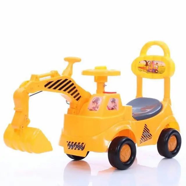 Children Excavators Baby Ride on Excavator Toys Kids Four Wheels ...