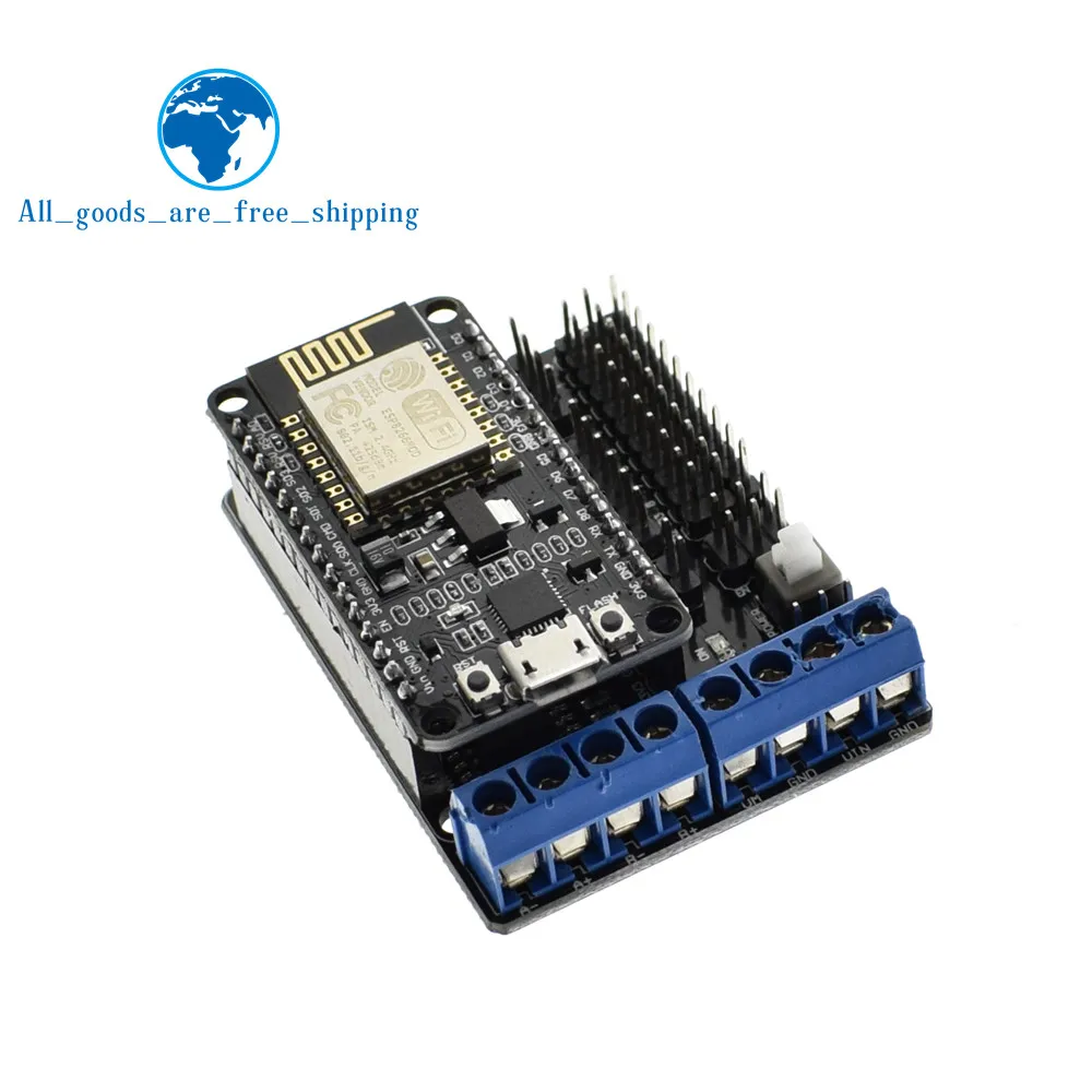 NodeMCU Motor Shield Board L293D for ESP-12E from ESP8266 ESP12E for ...