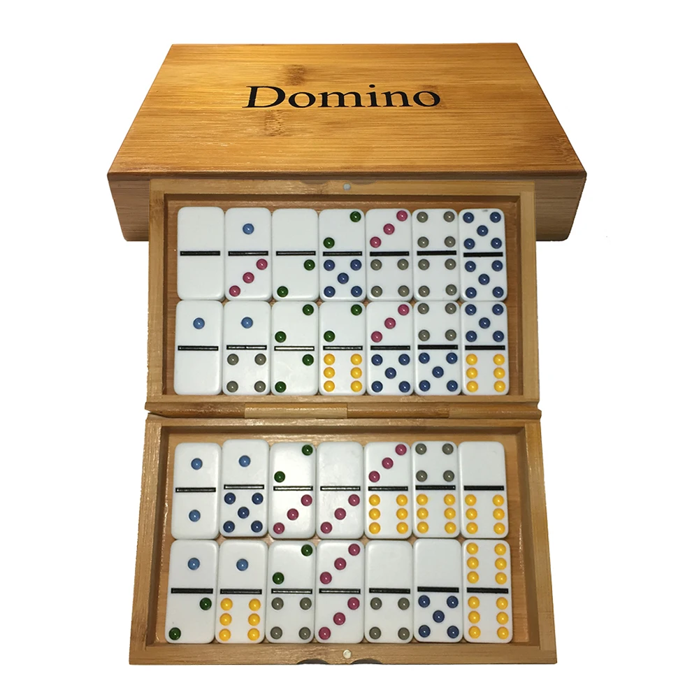 Bamboo Box Domino Game Pai Gow 28pcs Dominos Board Game Puzzles ...