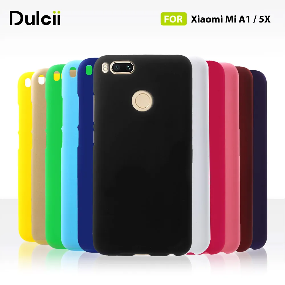 DULCII for Mi A1 Back Shell Glossy Rubberized PC Hard Protective Case ...