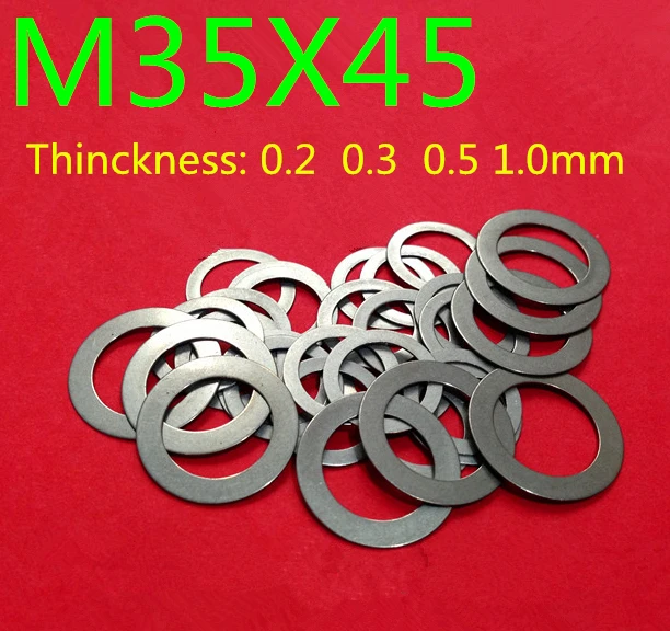 10PCS M35 flat Thin washer shim 0.2mm 0.3mm 0.5mm 1mm 304 Stainless ...