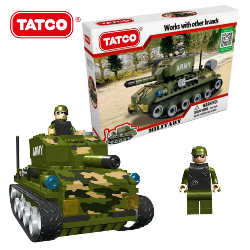 TATCO 204pcs Military Army Tank Block Build Model Set DIY Connection ...