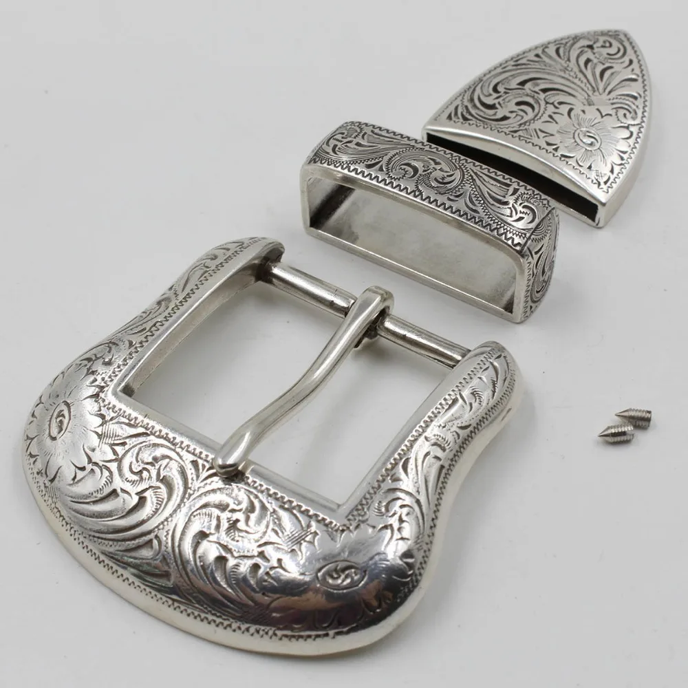 DIY Belt Buckle Hardware 1 1/2''(38mm) Sheridan Carving Pattern Style ...