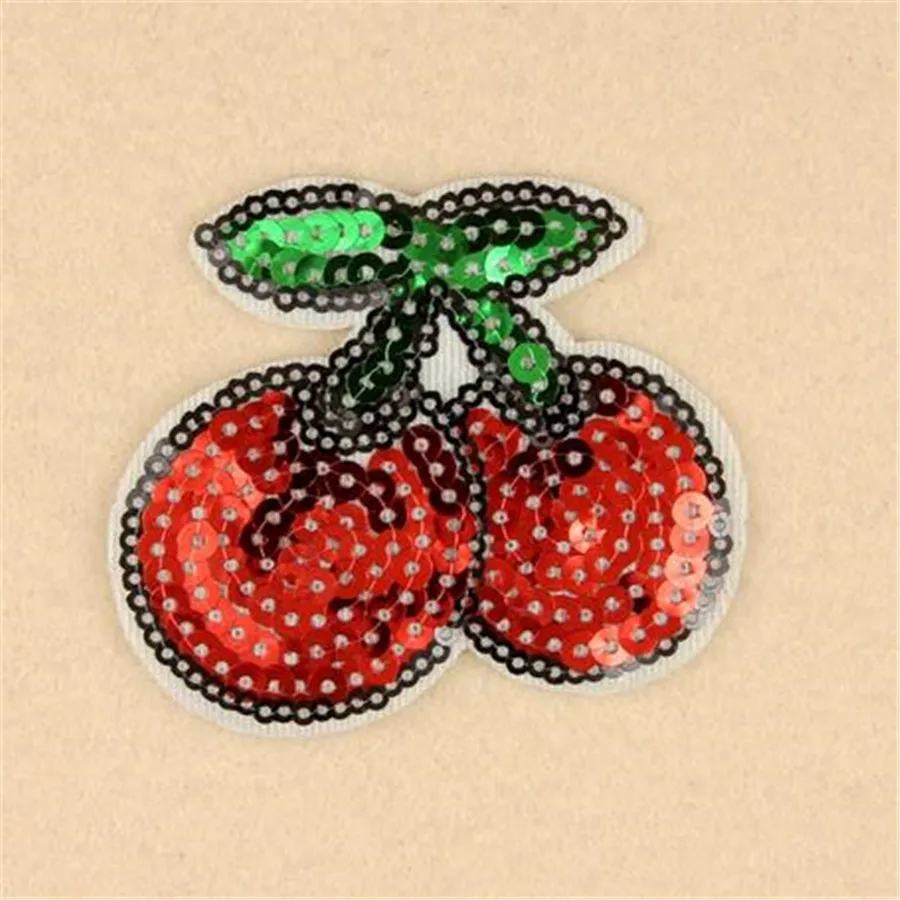 Sequins patch cute Applique embroidery Iron on patches deal with it red ...