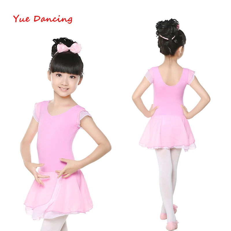 Pink Child Ballet Tutu Dance Dress Chiffon Exercise/Practice Dress For ...