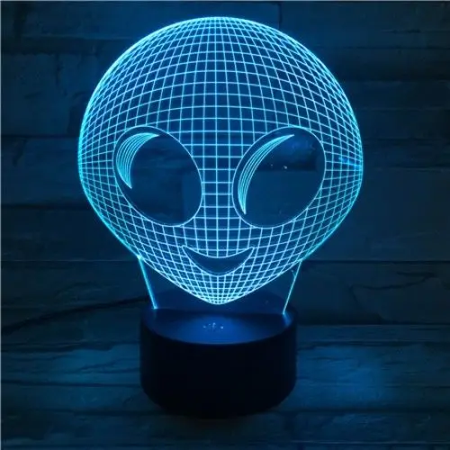 Led Light Cute Alien Ufo Space 3d Usb Led Neon Sign Projector Illusion ...