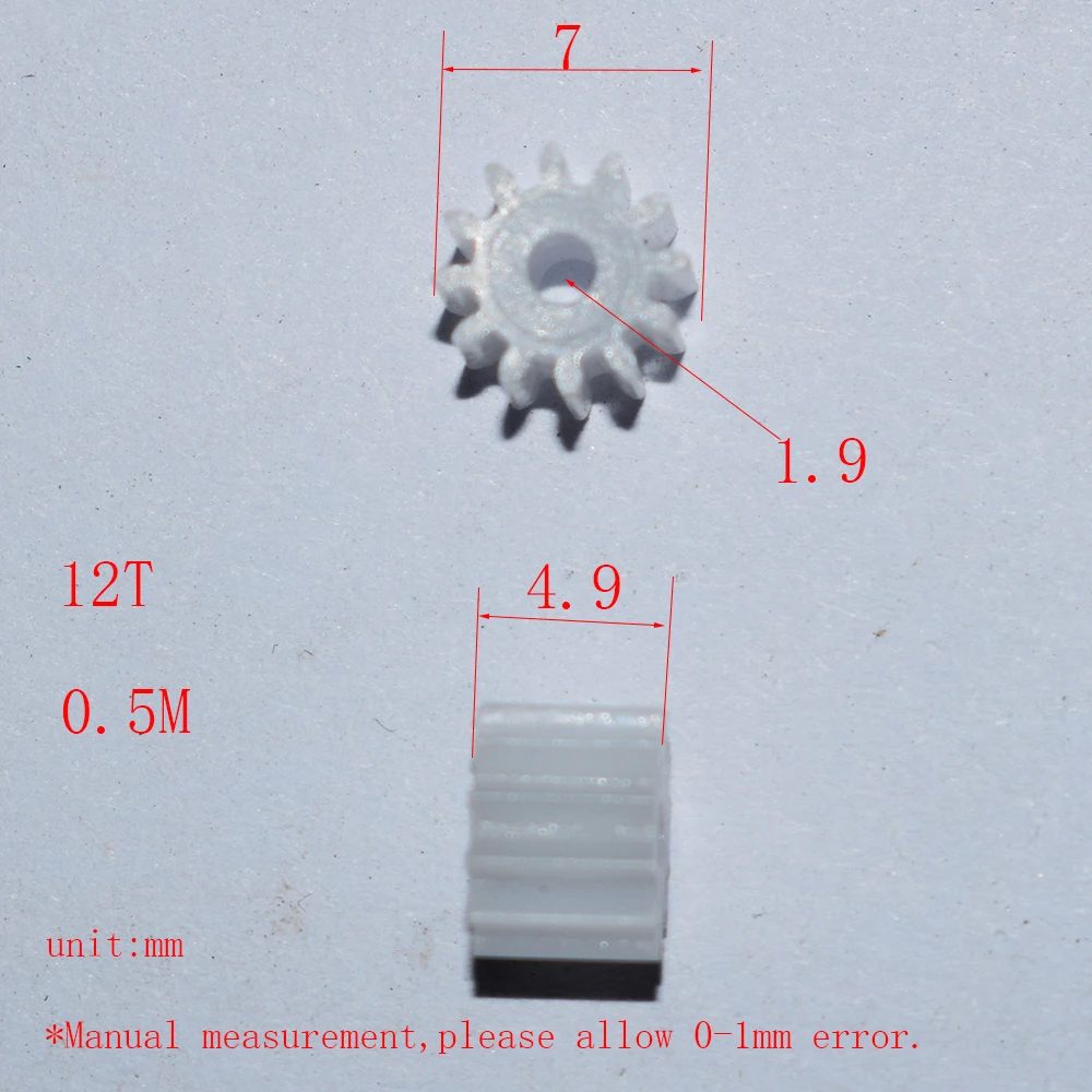 Engranaje-de-pl-stico-con-agujero-para-ni-os-12T-2mm-100-M-dron-rc ...