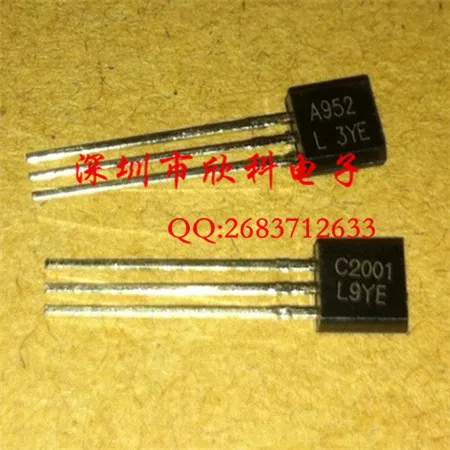 100PCS Three transistor A952 2SC2001 C2001 TO 92 2SA952 new genuine ...