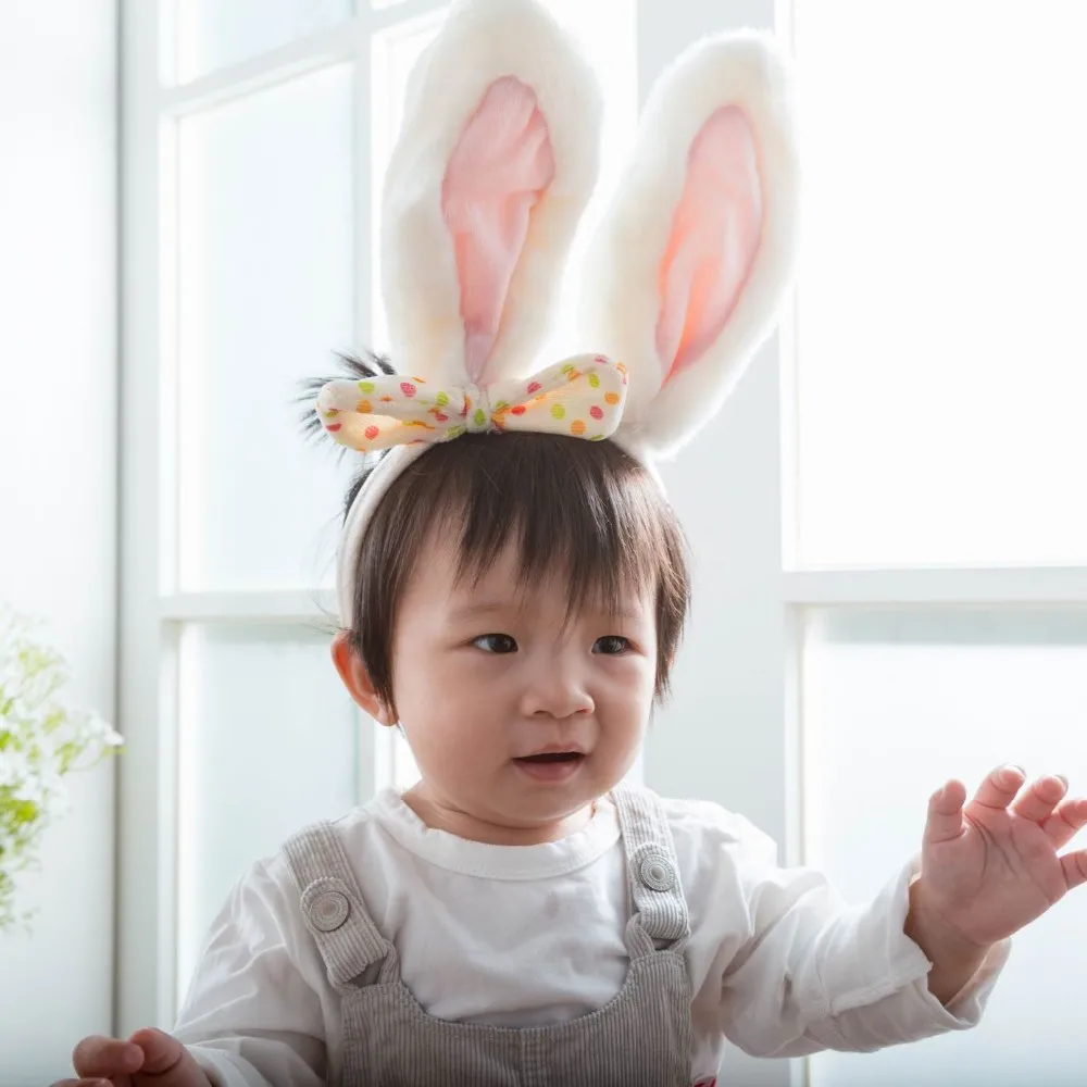 Easter Gift Rabbit Ear Headband/Bunny ear Headband Costume Flower&Bow ...