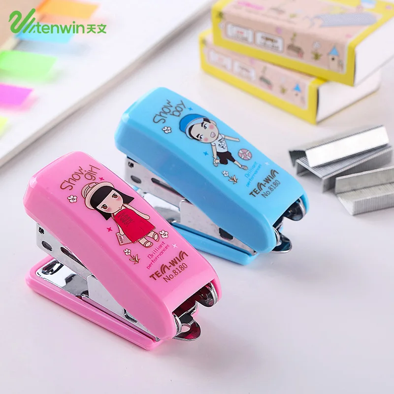 Cute Boys And Girls Paper Stapler Set With Staples Mini Kawaii ...