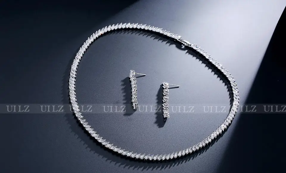 UILZ Trendy Gold Plated Bridal Simulated Diamond Wedding Jewelry Sets ...