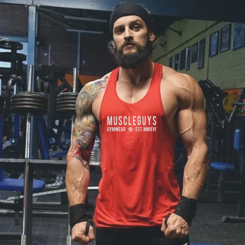 Muscleguys Gyms Clothing Brand Singlet Canotte Bodybuilding Stringer