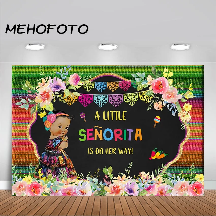 Fiesta Baby Shower Photography Background Fiesta Little Señorita Baby ...