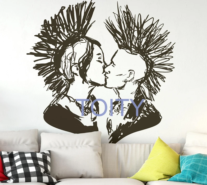 Hardcore Love Wall Vinyl Decal Punk Punkrock Emo Goth Grunge Rock Bands ...