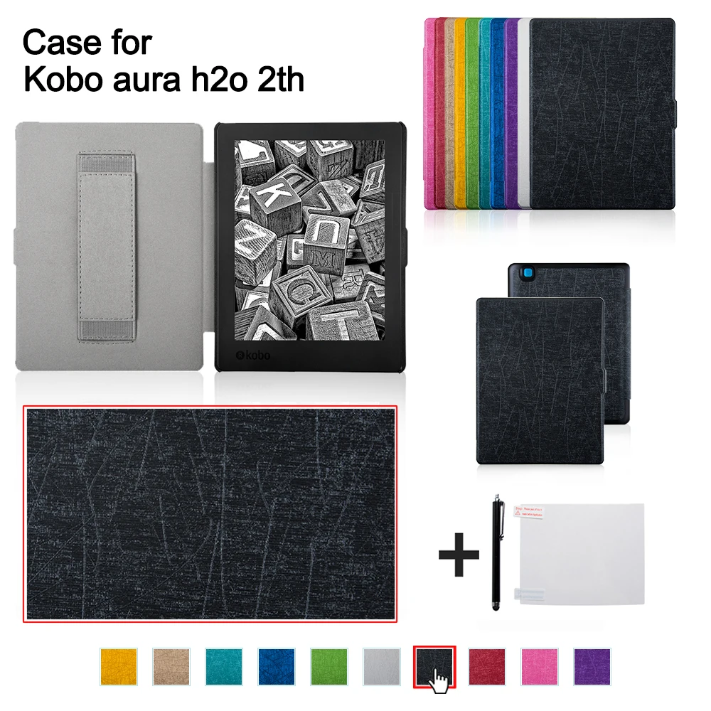 Capa protetora para 2017 kobo aura h2o edição 2 6.8 "caso folio ...