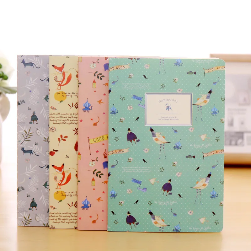 SENMU 4 unids/lote lindo japonés papelería A5 cuaderno 30 hojas Bloc de ...