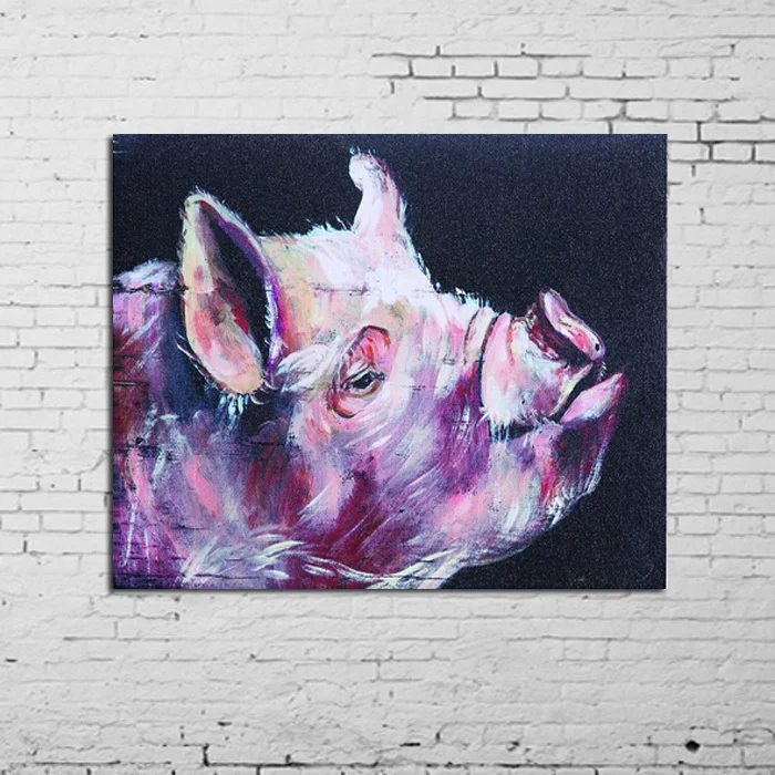Top Artist Pure Hand painted High Quality Modern Art pig Oil Painting ...