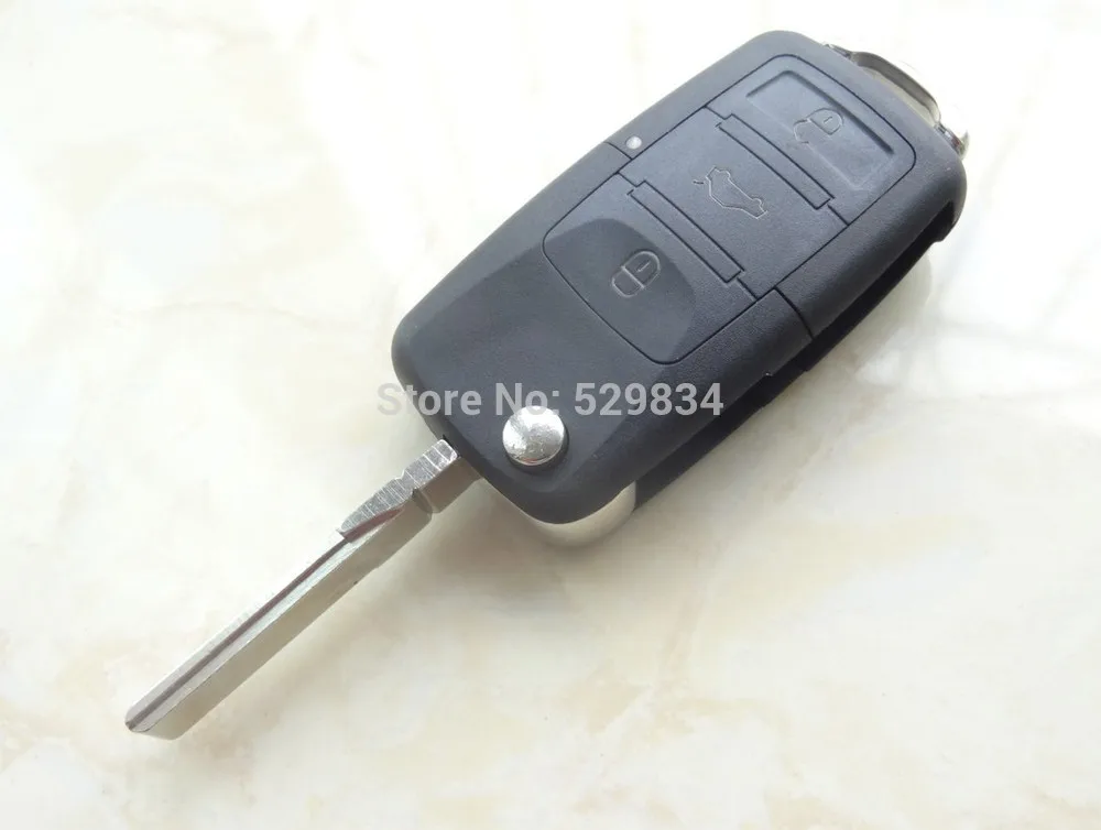 3 Buttons Remote Flip Key Shell Case For Skoda Octavia Fabia Rapid ...