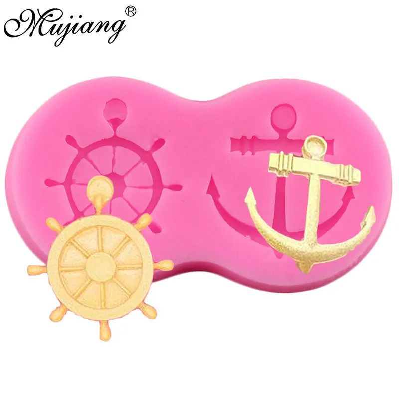 Molde de silicona con ancla de rueda, herramientas de decoración para ...
