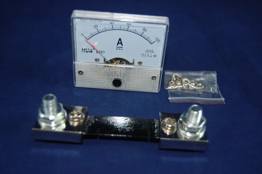 1pc Dc 0 100a Analog Ammeter Panel Amp Current Meter 85c1 56 64mm 100a