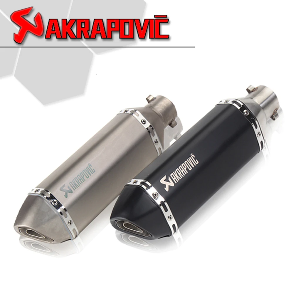 Universal Modified Motorcycle Akrapovic Laser Logo Racing Exhaust Pipe