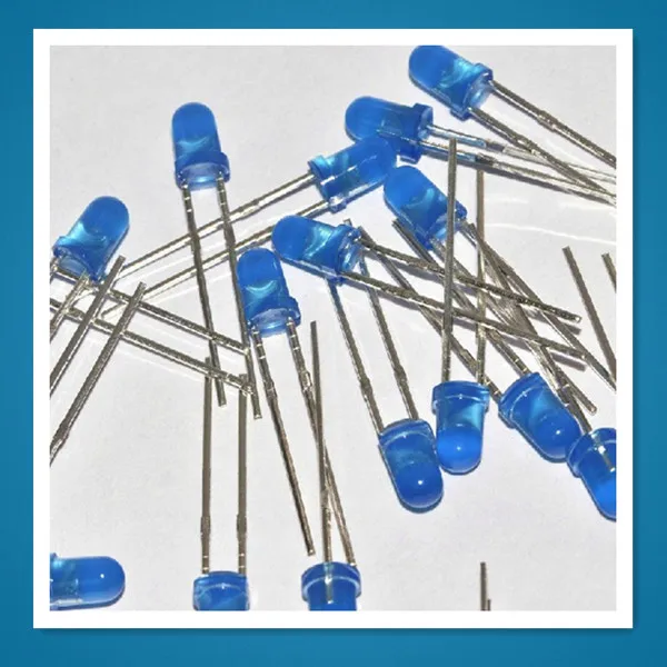 1000x 3mm Round Top Blue Color Blue LED Light Emitting Diode Super ...