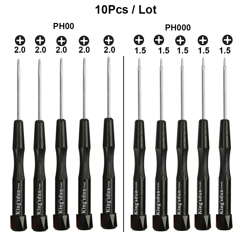 10pcs 2.0mm 1.5mm Phillips Ph000 Ph00 Precision Screwdriver - AliExpress